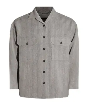 Loro Piana Darby Buttoned Overshirt - Gray