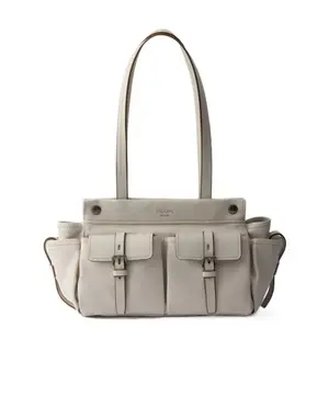 Prada Route Leather Tote Bag