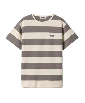 Miu Miu Striped Jersey T-shirt