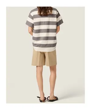 Miu Miu Striped Jersey T-shirt