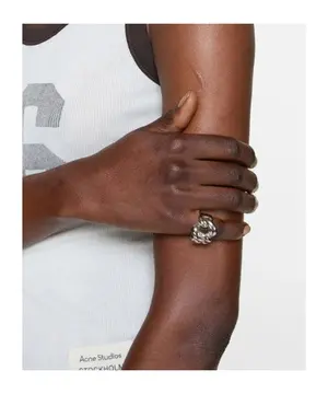 Acne Studios Chain Link Ring In Tone Brass
