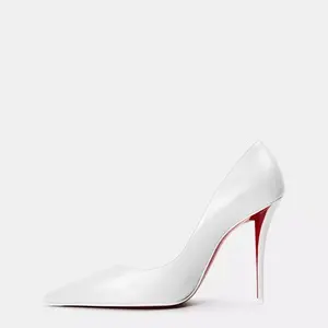 CHRISTIAN LOUBOUTIN Sole Leather Miss Z Pumps - White