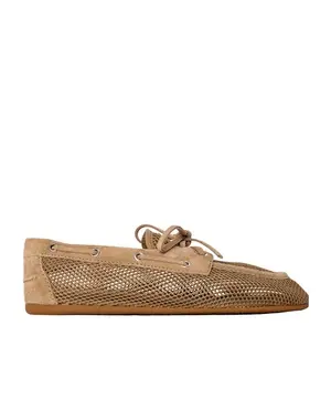 Miu Miu Miu Miu Boat Shoes Brown