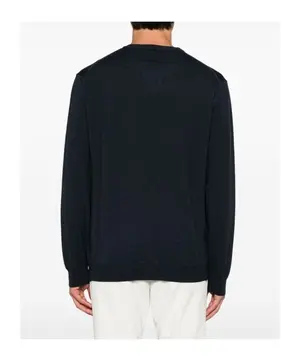Woolrich Round Neck Sweater With Ribbed Cuffs And Hem