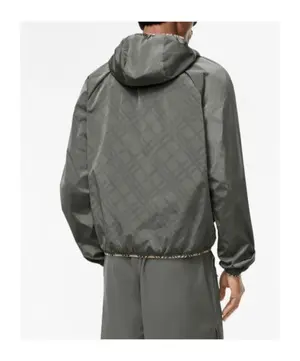 Burberry Nylon Hooded Jacket With Signature Check Taping