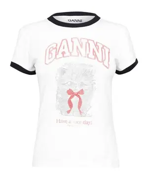 GANNI Logo T-shirt - White
