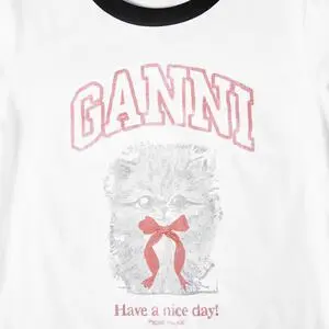 GANNI Logo T-shirt - White