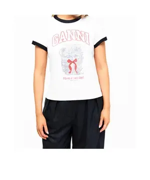 GANNI Logo T-shirt - White
