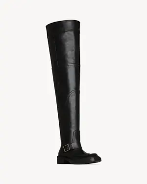 Saint Laurent Joe Over-the-knee Boots In Smooth Leather
