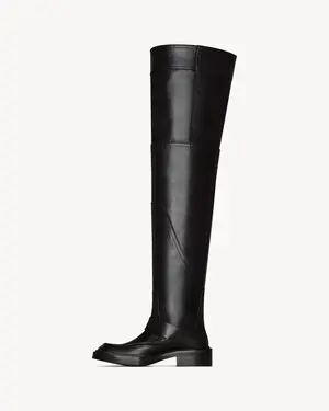 Saint Laurent Joe Over-the-knee Boots In Smooth Leather