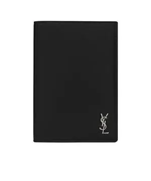 Saint Laurent Logo-plaque Cardholder - Black