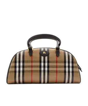 Burberry Highlands Checked Tote Bag - Sand