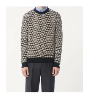 Valentino Garavani Crewneck Wool Jumper With All-over Jacquard Pattern