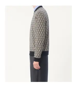 Valentino Garavani Crewneck Wool Jumper With All-over Jacquard Pattern