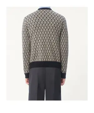 Valentino Garavani Crewneck Wool Jumper With All-over Jacquard Pattern