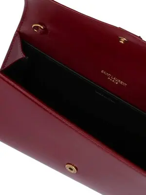 Saint Laurent Logo Plaque Foldover Top Wallet