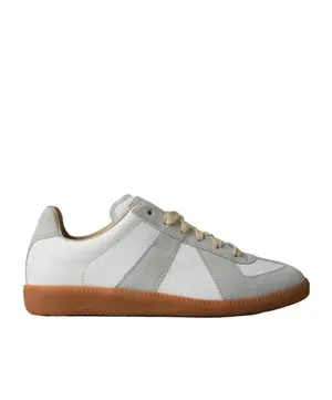 MAISON MARGIELA Replica Suede And Leather Sneakers - White