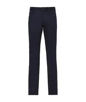 Prada Stretch Drill Five-pocket Trousers - Navy Blue