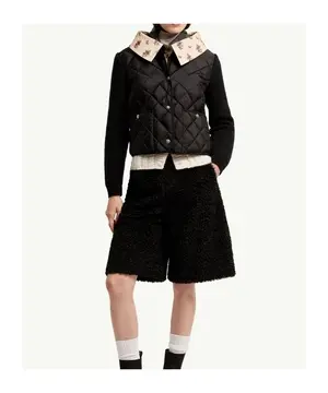 Moncler Diamond Quilted Padded Wool Cardigan