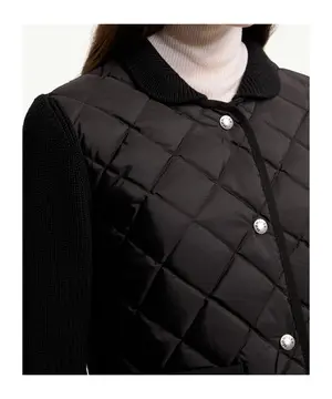 Moncler Diamond Quilted Padded Wool Cardigan