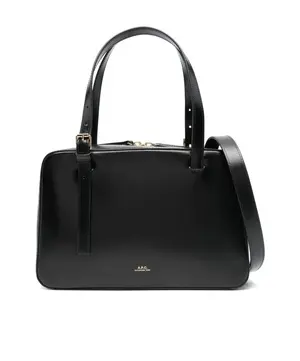 A.p.c. Virginie Logo Printed Crossbody Bag - Black
