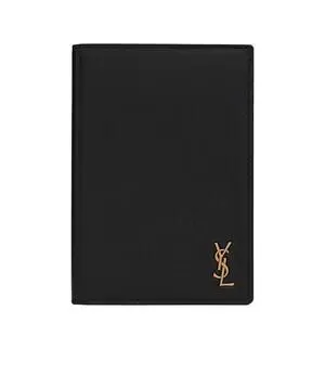 Saint Laurent Tiny Monogram Passport Case - Black