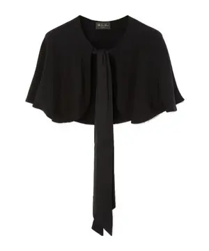 Loro Piana Frida Cape Blouse - Black