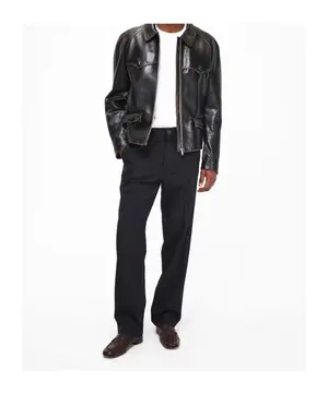 Prada Leather Zip-up Jacket