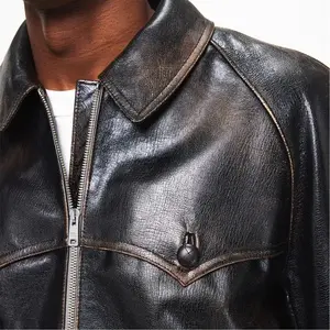 Prada Leather Zip-up Jacket