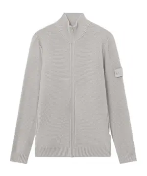 Stone Island Logo-patch Cardigan - Taupe