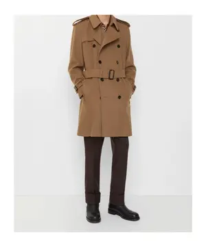 Burberry Double Breasted Belted Trench Coat