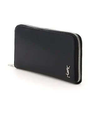 Saint Laurent Leather Logo-plaque Wallet