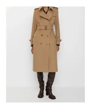 Burberry Collared Buckled Button-up Trench Coat
