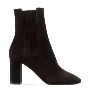 Saint Laurent Suede Almond Toe Chelsea Boots