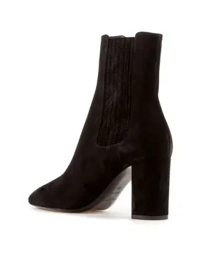 Saint Laurent Suede Almond Toe Chelsea Boots