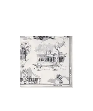 Burberry Landmarks Printed Finished-edge Scarf