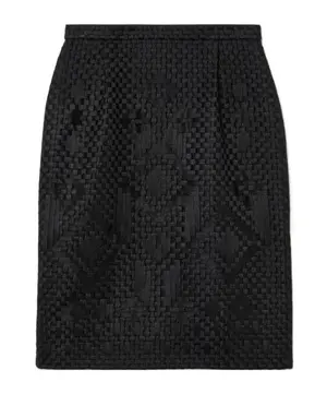 Loro Piana Bleivio Hand-woven A-line Skirt