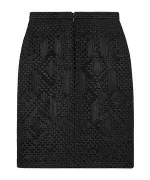 Loro Piana Bleivio Hand-woven A-line Skirt