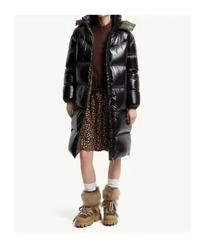 Moncler Harfang Hooded Long Down Coat
