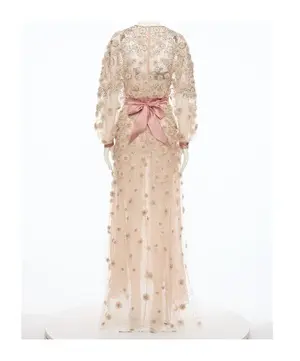 Valentino Garavani Long Sleeve Embellished Dress