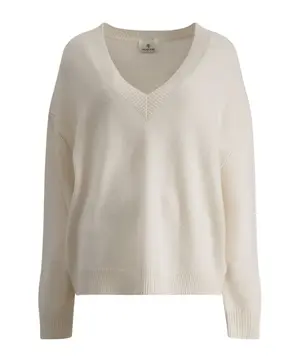 ANINE BING V-neck Cashmere Jumper - Ivory