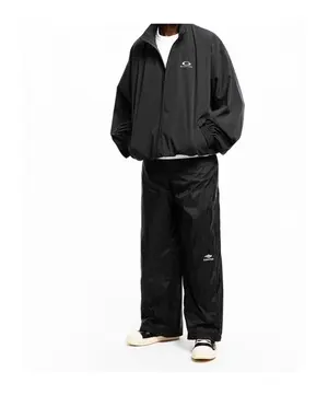 Balenciaga Logo Zip Up Casual Jacket