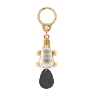 Loewe Platypus Charm In Gold And Silver Tones With Calfskin Tail - Nude