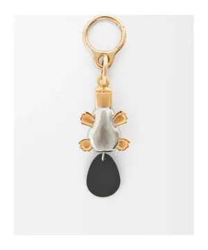 Loewe Platypus Charm In Gold And Silver Tones With Calfskin Tail