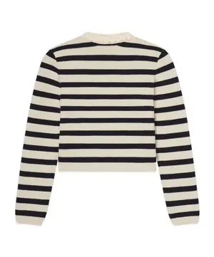FRAME Striped V-neck Cardigan