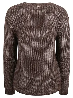 Herno Crew Neck Cropped Sweater