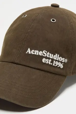 Acne Studios Waxed Logo Cap