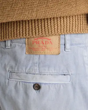 Prada Logo-patch Chino Trousers