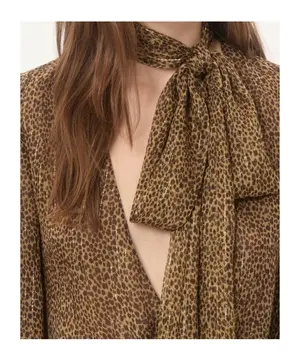 Valentino Garavani Fauve Éclat Printed Midi Dress With Sequined Details