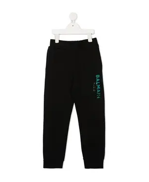 Balmain Logo Print Track Trousers - Black